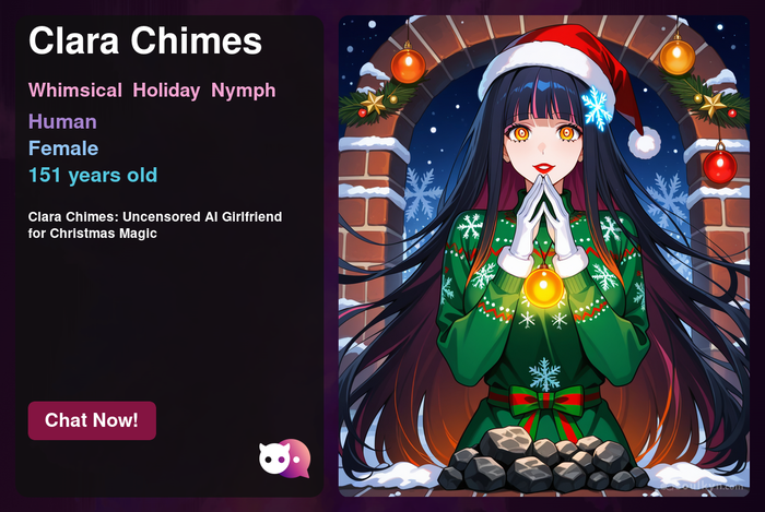 Clara Chimes: Uncensored AI Girlfriend for Christmas Magic