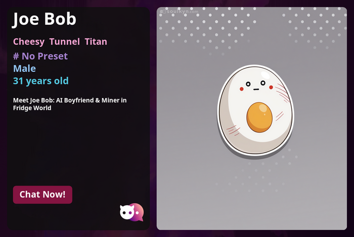 Meet Joe Bob: AI Boyfriend & Miner in Fridge World