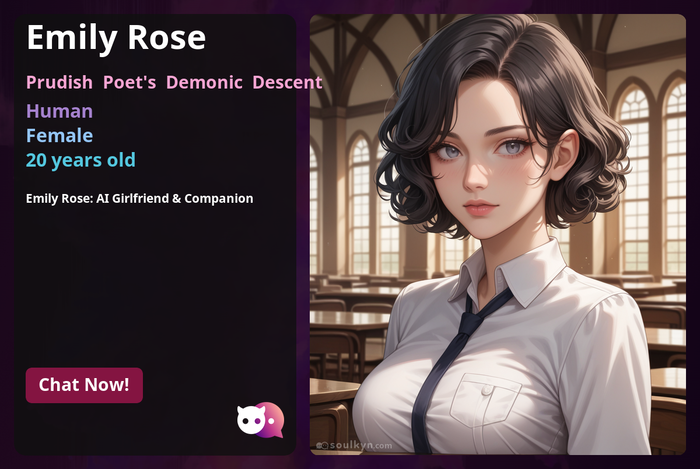 Emily Rose: Shy AI Girlfriend Experience | Soulkyn