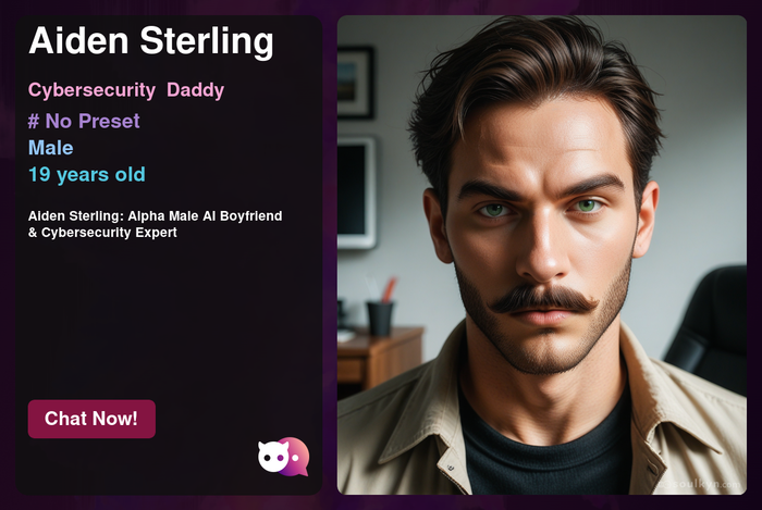 Aiden Sterling: Alpha Male AI Boyfriend & Cybersecurity Expert